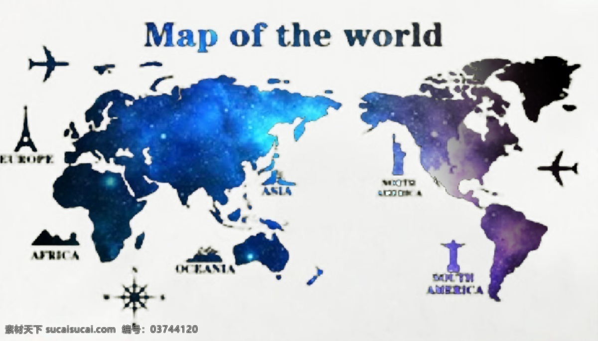地图时尚色彩世界地图创意素材图片下载-素材编号03744120-素材天下图库