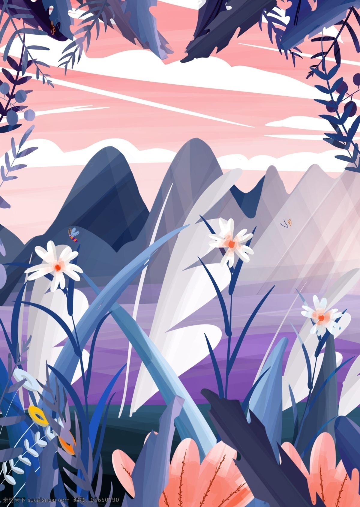 高纯度肌理风光原创插画素材图片下载-素材编号05650190-素材天下图库