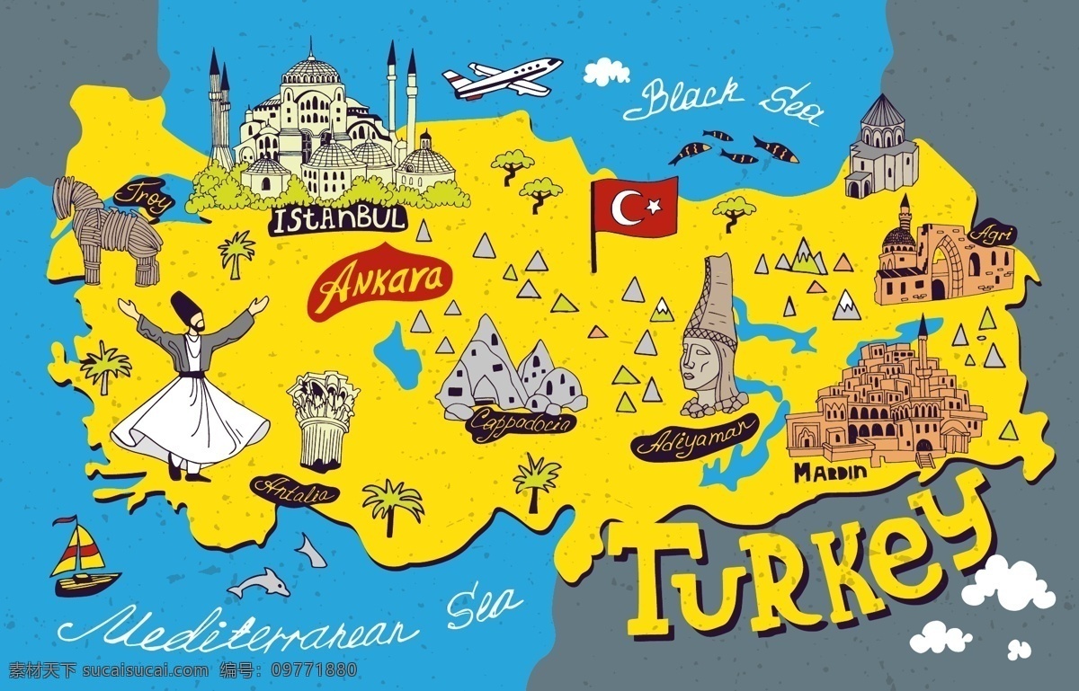 卡通地图素材图片下载-素材编号09771880-素材天下图库