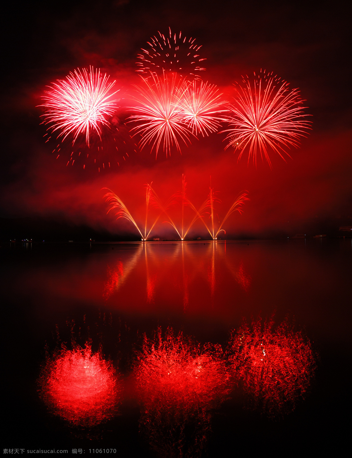 红色烟花背景素材图片下载-素材编号11061070-素材天下图库