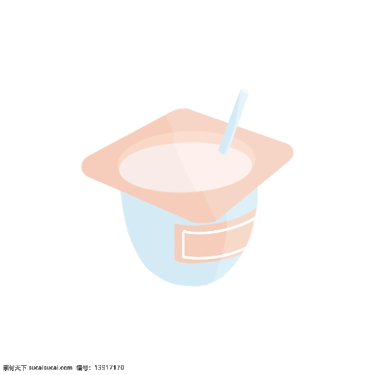 手绘风草莓酸奶图标装饰素材图片下载-素材编号13917170-素材天下图库